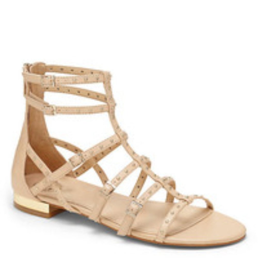 Vince Camuto Hevelli Studded Gladiator Nude Sandal - … - Gem
